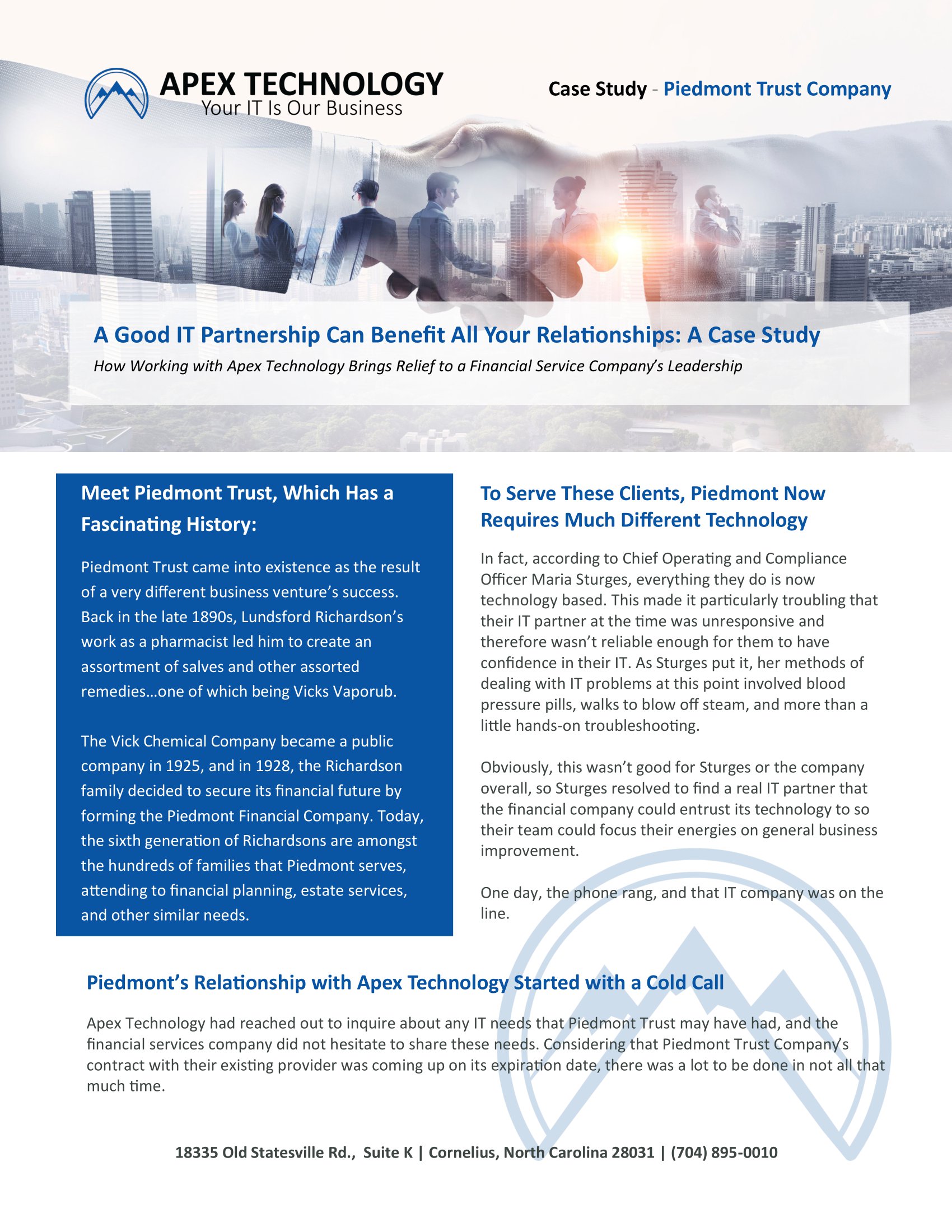 Case Studies | Cornelius, NC | Apex Technology